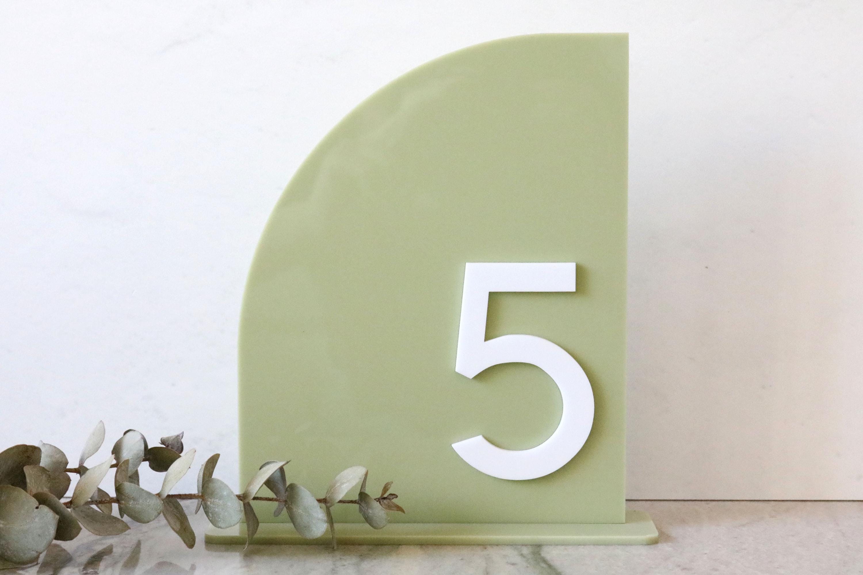 acrylic half arch table number signs | acrylic wedding sign | wedding ...