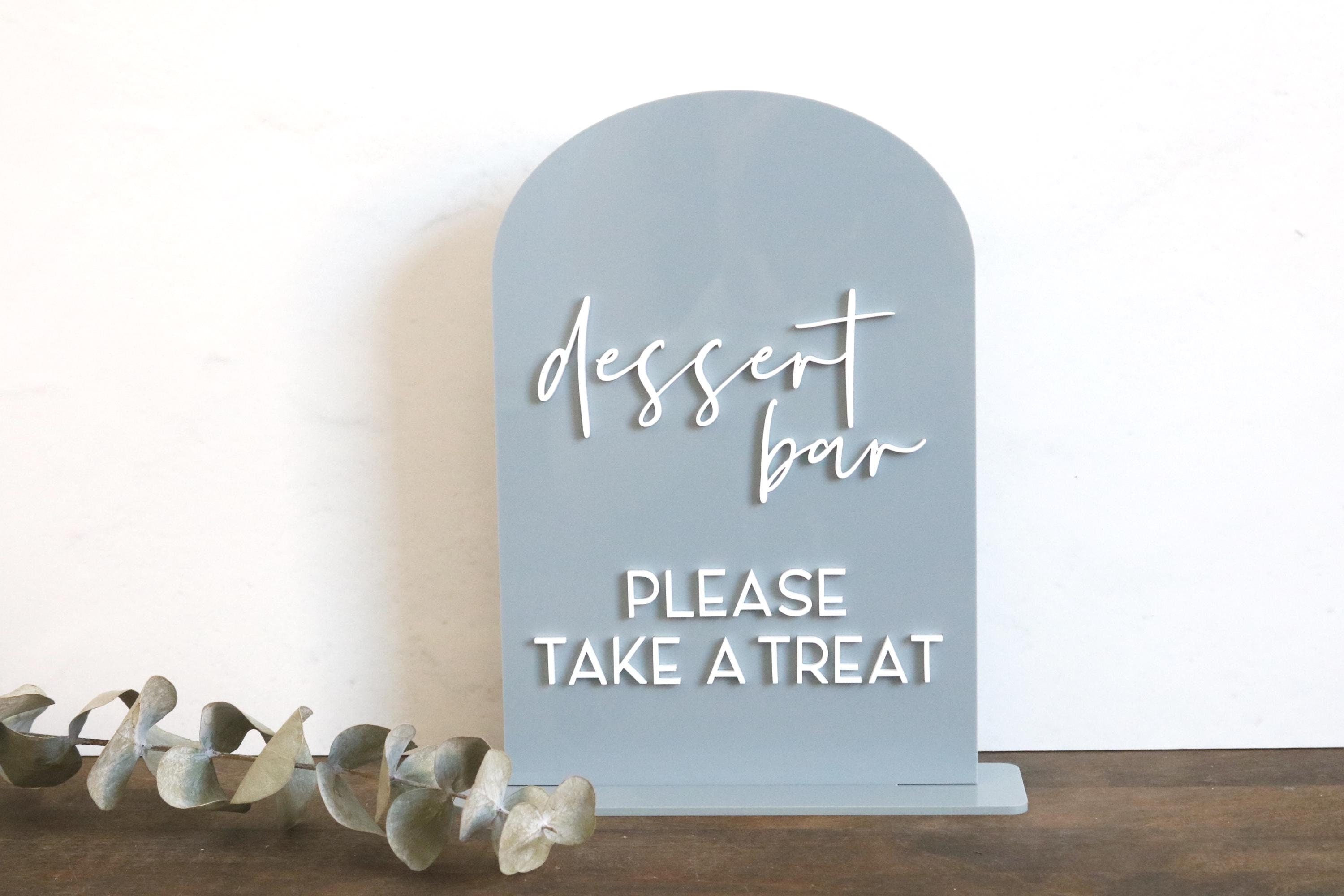 acrylic arch dessert bar sign | dessert table | wedding sign | wedding ...